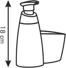 TESCOMA Dávkovač saponátu CLEAN KIT 350 ml, s místem pro houbičku