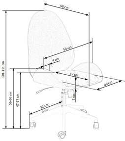 Kancelářské křeslo Cobby, šedá