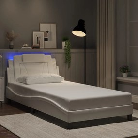 Rám postele Viana s LED bez matrace bílý 100 x 200 cm 3214002
