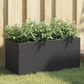 Zahradní truhlíky se 2 květináči 2 ks černé 72 x 30 x 32 cm 3210528