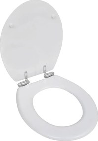 vidaXL WC sedátko s funkcí pomalého sklápění MDF prostý design bílé [140798]