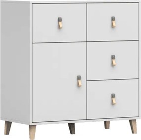 IDZ Komoda FIGO 4S1D 03, 90 cm Bílá