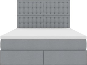 Postel s úložným prostorem a matrací Světle šedá 140 x 200 cm 3371910