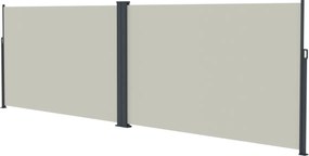 Dvojitá zatahovací markýza/boční zástěna BestBerg BBSU-2S300BG / 180 x 600 cm / béžová