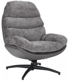 Otočné designové lounge křeslo GISELLE šedé