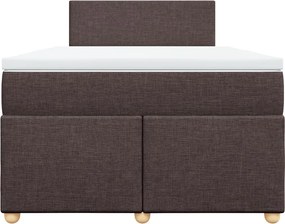 Box spring postel s matrací tmavě hnědá 120x200 cm textil 3288943