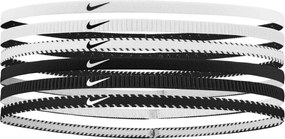 Nike flex classic slim headbands 6pk černá/bílá