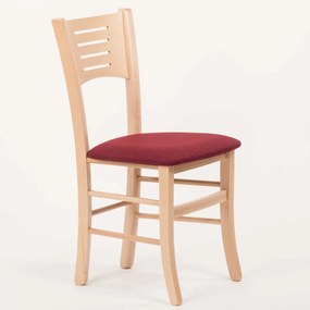 Stima Židle VERONA s čalouněným sedákem Odstín: Buk, Látky: LUX bordo 15