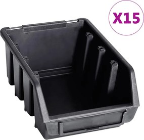29dílný set skladovacích zásobníků nástěnné panely červenočerný 146283