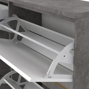 Falco Botník Simplicity 206 beton/bílý lesk