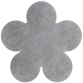 Moderní kusový koberec SHAPE 3106 Květina protiskluzový vhodný k praní shaggy šedý Rozměr: 80x80 cm