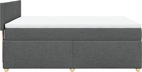 Box spring postel s matrací tmavě šedá 140x200 cm textil 3288997