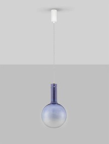 Modré skleněné LED stmívatelné závěsné svítidlo ø 25 cm Nostos – Nova Luce