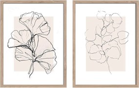 Tištěné obrazy v sadě 2 ks s rámem 30x40 cm Floral Set – Styler