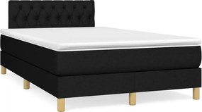 Box spring postel s matrací černá 120x200 cm textil 3140843