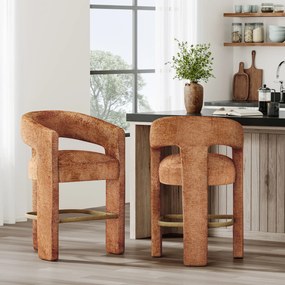 Designová barová židle Leith skořicová
