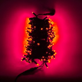 Easy Fix RGB LED světelný řetěz, 20 m, venkovní, 200 diod, černý kabel, IP67