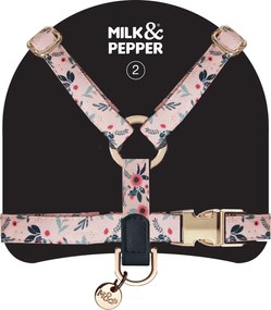MILK&PEPPER Postroj pro psy Axelle Fleuri Rose Velikost: 45