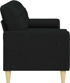 3místná pohovka s polštáři černá 210 cm textil 3278205