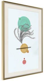 Artgeist Plakát geometrie Velikosti (šířkaxvýška): 20x30, Finální vzhled: Zlatý rám s paspartou