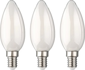 Livarno® Filamentová LED žárovka, 3 kusy (svíčka E14 mléčná)