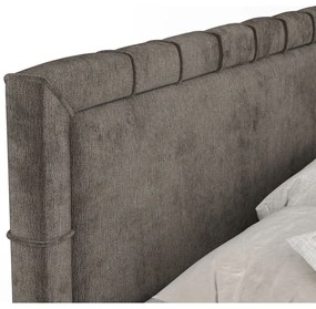 Tmavě šedá boxspring postel s úložným prostorem 180x200 cm Voyage – Maison de Rêve
