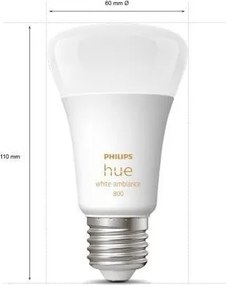 SADA 3x LED Stmívatelná žárovka Philips Hue WHITE A60 E27/6W/230V 2200-6500K