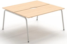 NARBUTAS - Dvoumístný pracovní stůl ROUND 120x144 s posuvnou deskou