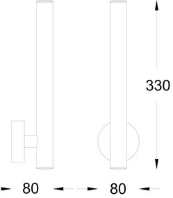 Zuma Line W0461-02B-F7F7 - LED Nástěnné svítidlo LOYA 2xLED/5W/230V