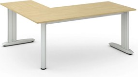 Rohový kancelářský stůl PRIMO FLEXIBLE, 180x160 cm, bříza