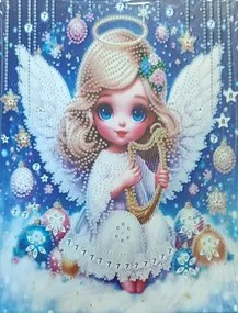 NORIMPEX Diamantové malování Vánoční andílek / 23x30 cm