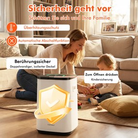Costway Ohřívač ručníků 23 L nádoba na ohřev ručníků s bílou kontrolkou doby