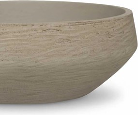 Dekorační mísa SKRELLE, vláknocement, 36x13 cm, béžová