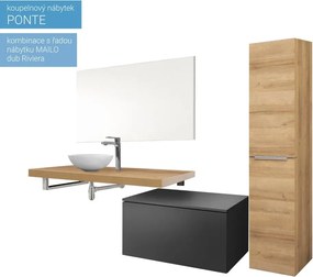 Mereo Mereo, Mailo, koupelnová skříňka vysoká 170 cm, chrom madlo, CN524LP