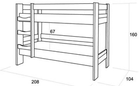 BRADOP Patrová postel C123