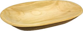 AMADEA Dřevěný servírovací podnos ovál, masivní dřevo, 22 cm