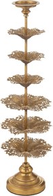 Zlatý kovový svícen ve tvaru stromku Tree Flower L – 22*22*79,5 cm