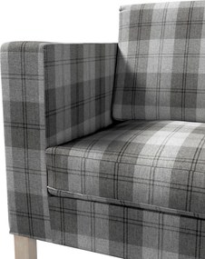 Potah na pohovku IKEA  Karlanda rozkládací, krátký barva šedá látka pletený vzor, vzorované