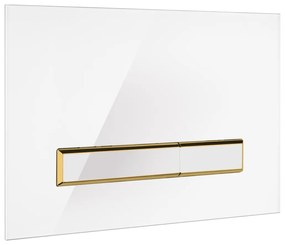 Oltens Torne splachovací tlačítko pro WC bílá-zlatá 57202000