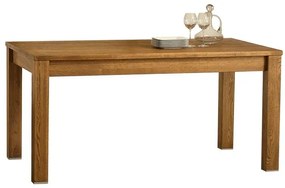 Jídelní stůl 160, Atena-tmavá, dub, masiv (160x90 cm)