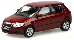 Abrex Škoda Fabia II (2006) Červená Flamenco Metalíza 1:43