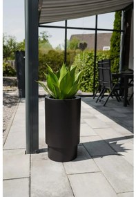 Květináč ESCADA, sklolaminát, výška 60 cm, černá