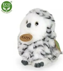 RAPPA Plyšová sova žíhaná 17 cm / ECO-FRIENDLY / od 0 měsíců