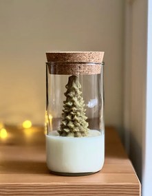 Vánoční svíčka stromeček s vůní lesa