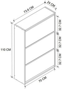 Výklopný botník MAYER barva antracit