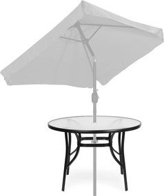 Zahradní stůl SOLO 105 cm čirý/černý