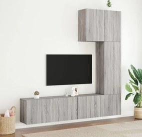 vidaXL 5dílná obývací stěna kompozitní dřevo [3216487] Barva: Betonová šedá