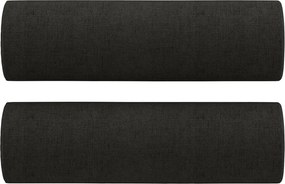 2dílná sedací souprava s polštáři černá textil 3201620