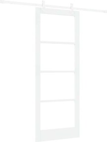 Posuvné dveře 83 x 211 cm Masivní borové dřevo a sklo Bílá 3332252