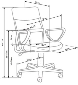 Dětská židle na kolečkách TIMMY — látka, růžová Halmar
